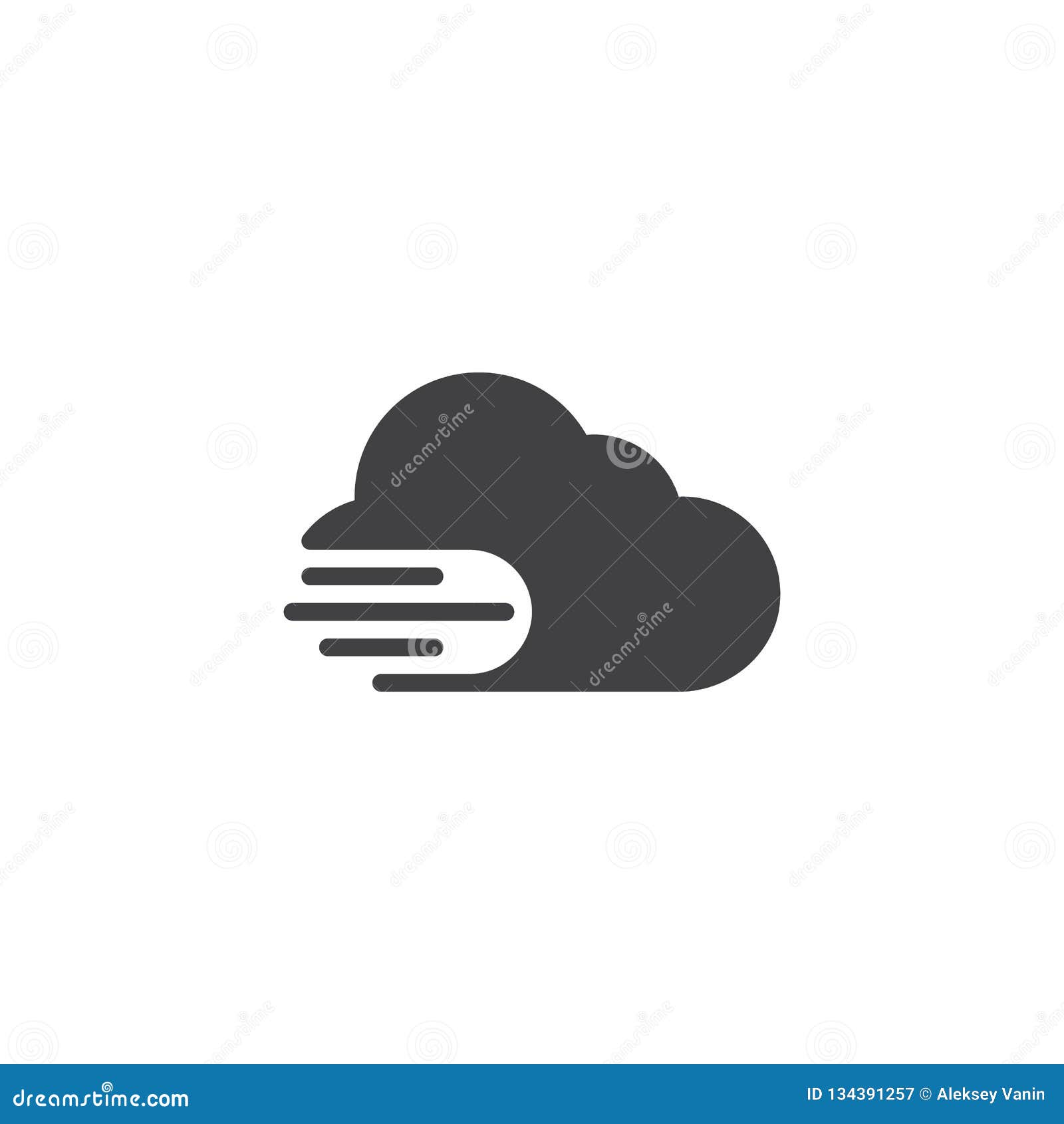 Windy weather vector icon stock vector. Illustration of environment ...