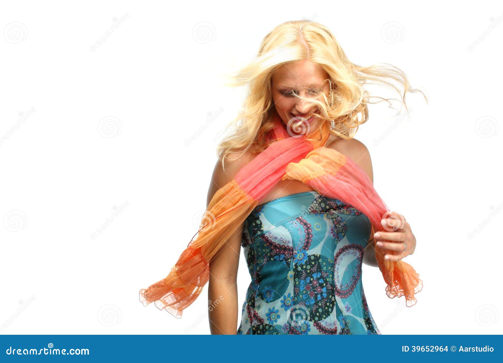 Windy woman s portrait stock photo. Image of hair, isolated - 39652964