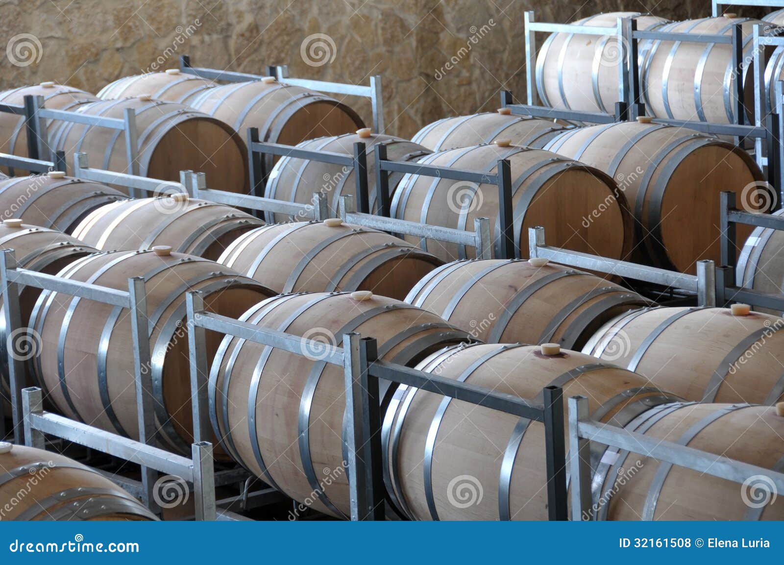 Wine aging in barrels stock photo. Image of barrels, objects - 32161508