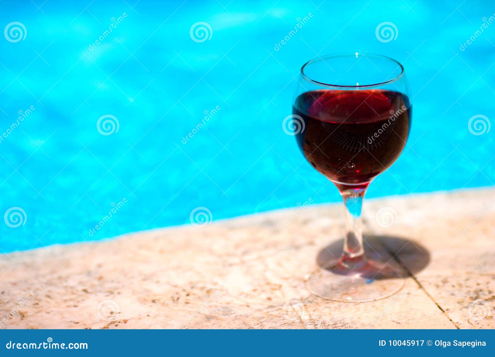 Wine amd pool stock image. Image of destinations, drink - 10045917