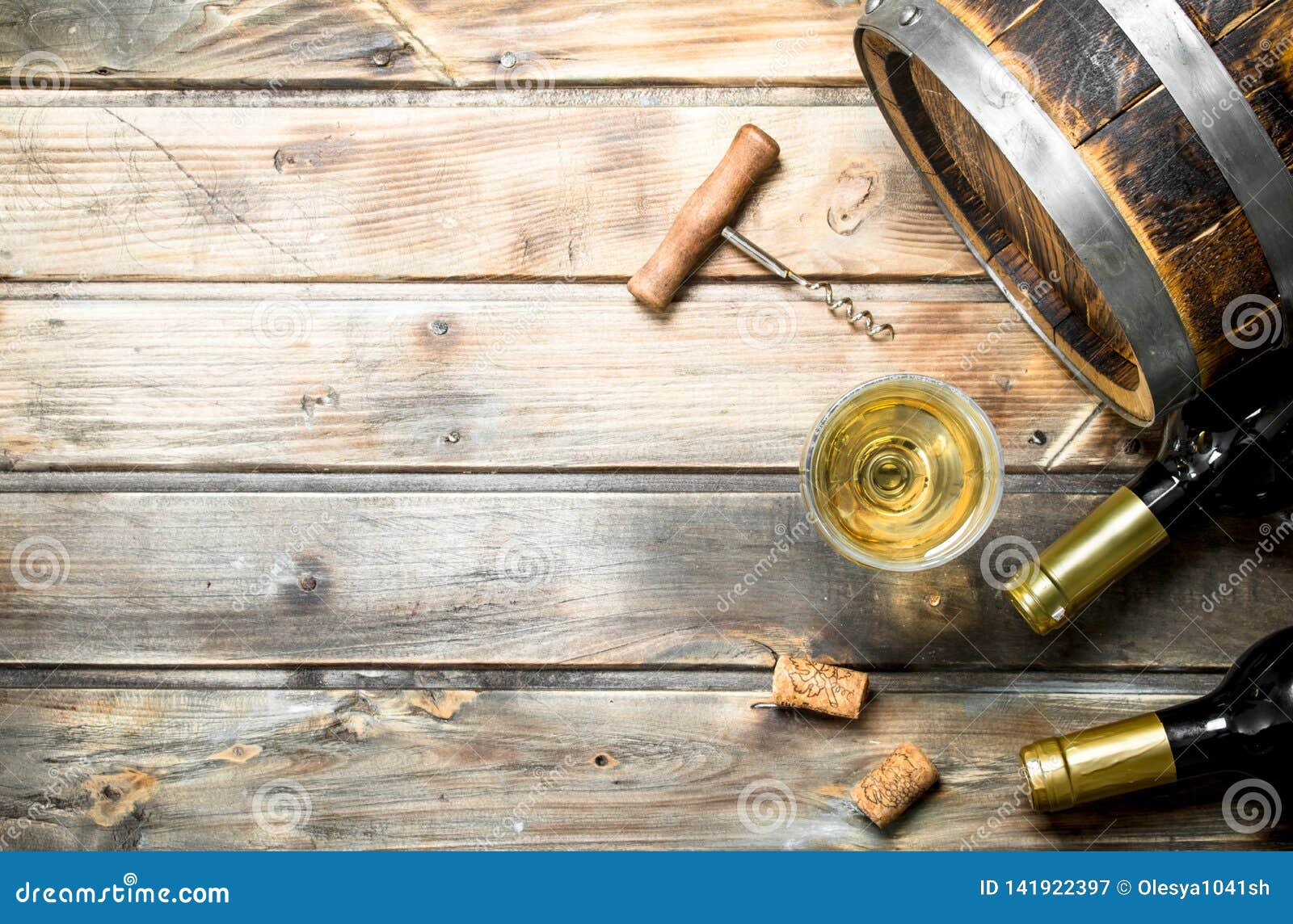 Wine Background. Barrel of White Wine Stock Image - Image of quality ...