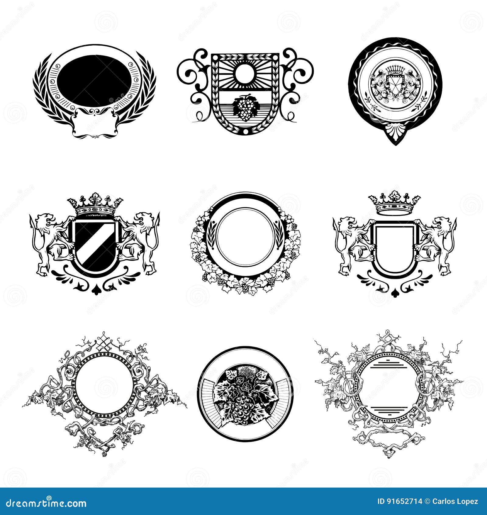 Wine badges set stock vector. Illustration of wine, drop - 91652714