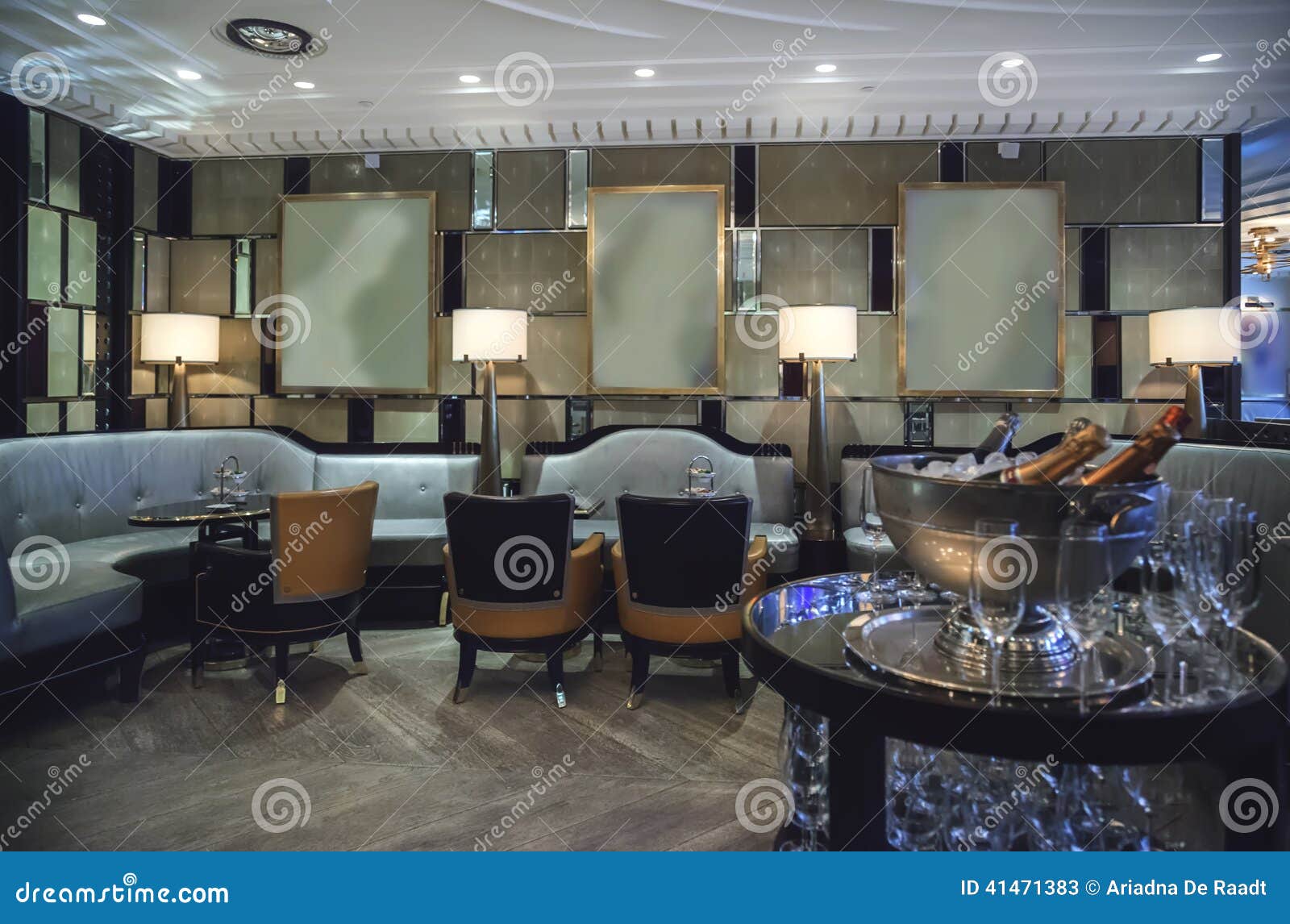 Wine Bar in Retro Restaurant Stock Image - Image of classic, culture ...