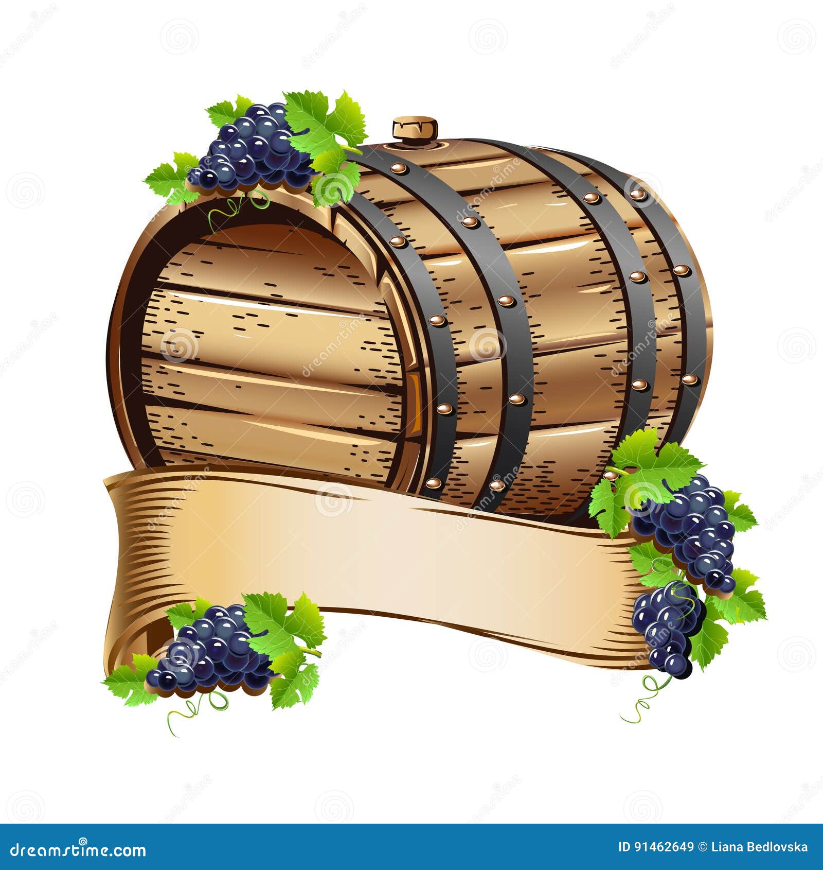Bunches Of Wine Grapes Cartoon Vector | CartoonDealer.com #78362883