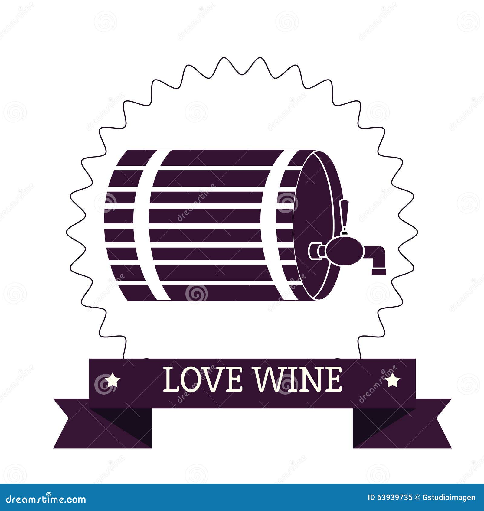 Wine barrel label stock illustration. Illustration of white - 63939735