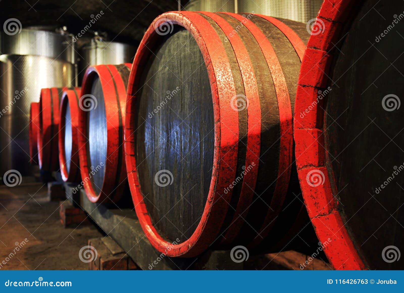 Wine barrels stock image. Image of modern, barrels, barrel - 116426763