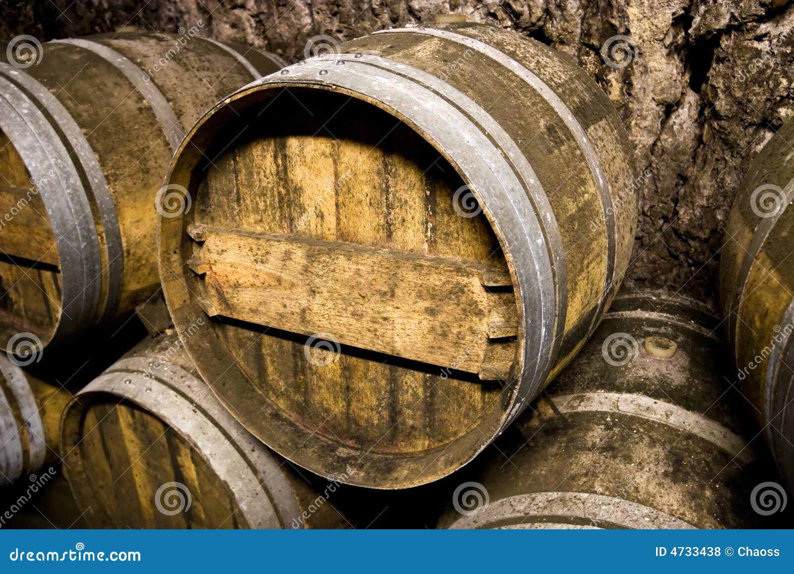 Wine barrels closeup stock photo. Image of winery, dark - 4733438