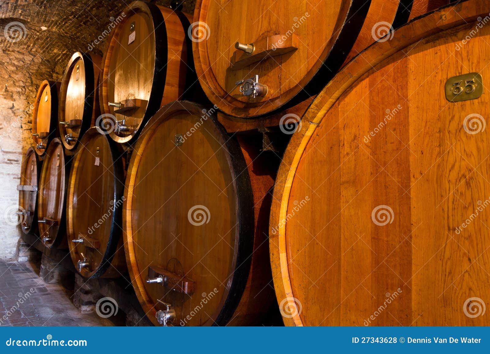 Wine barrels row stock photo. Image of rows, storage - 27343628