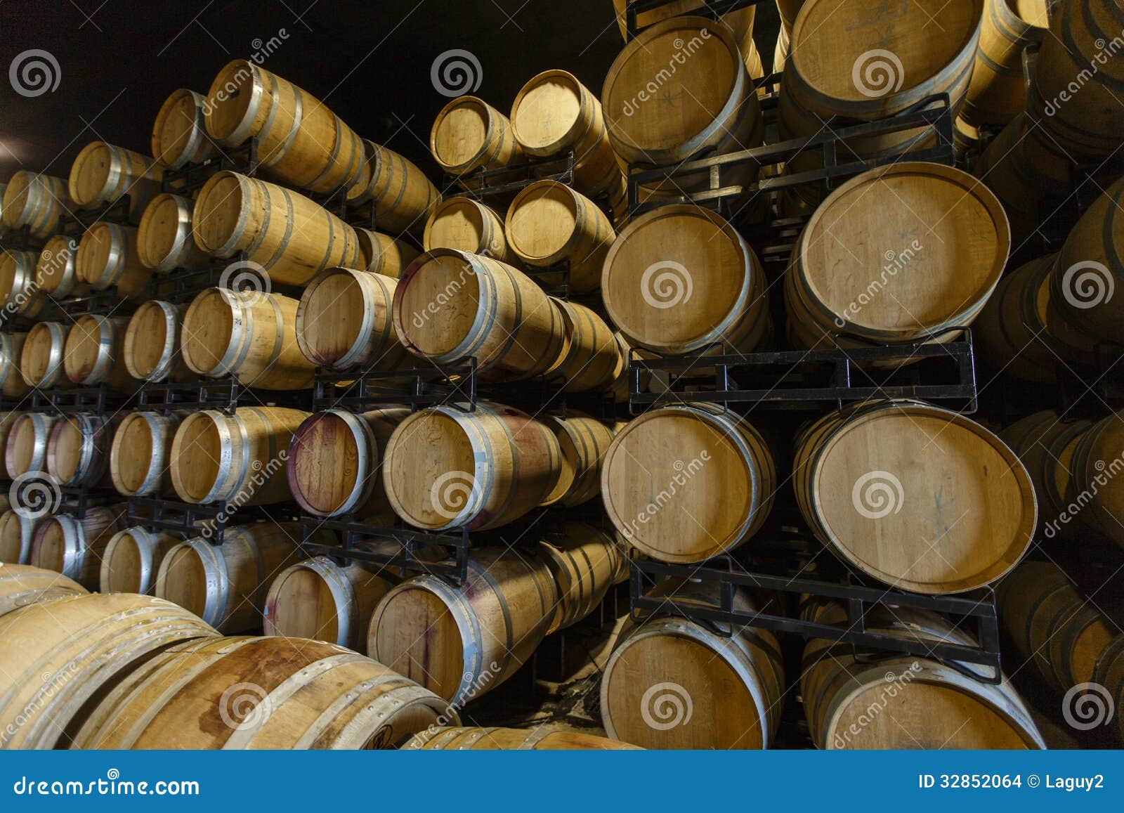Wine barrels stock photo. Image of bunch, barrels, beverage - 32852064