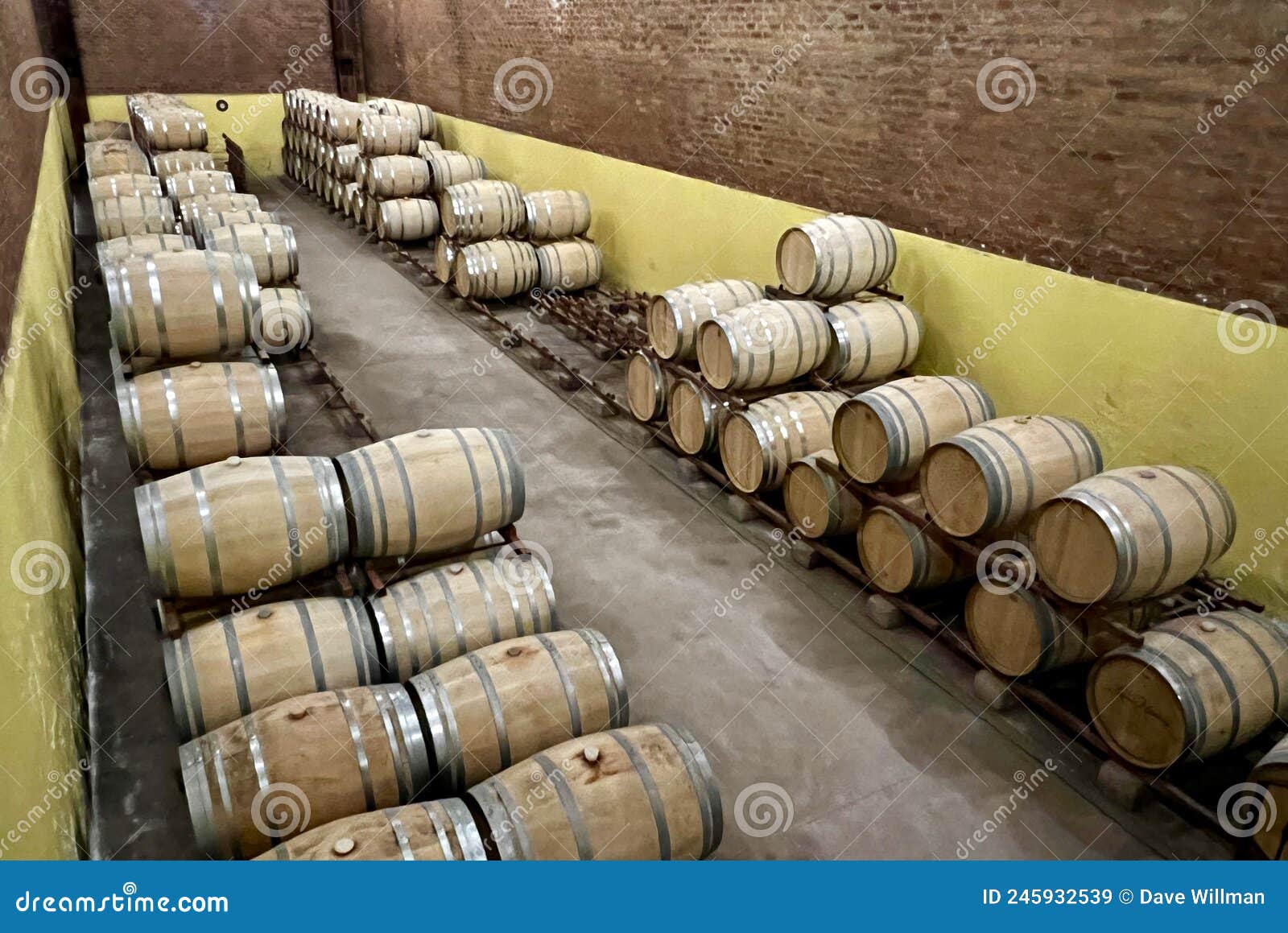Wine barrels in storage stock image. Image of storage - 245932539