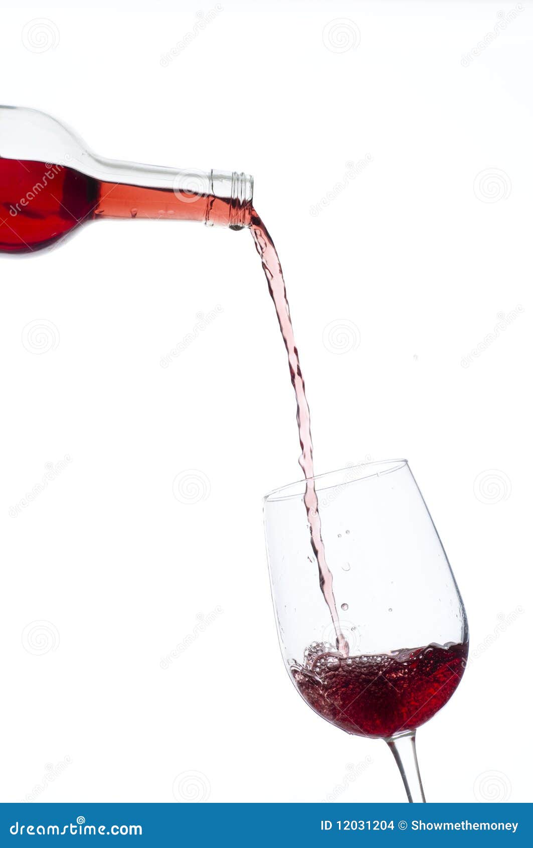 Wine Being Poured into Wineglass Stock Photo - Image of alcohol, rosey ...