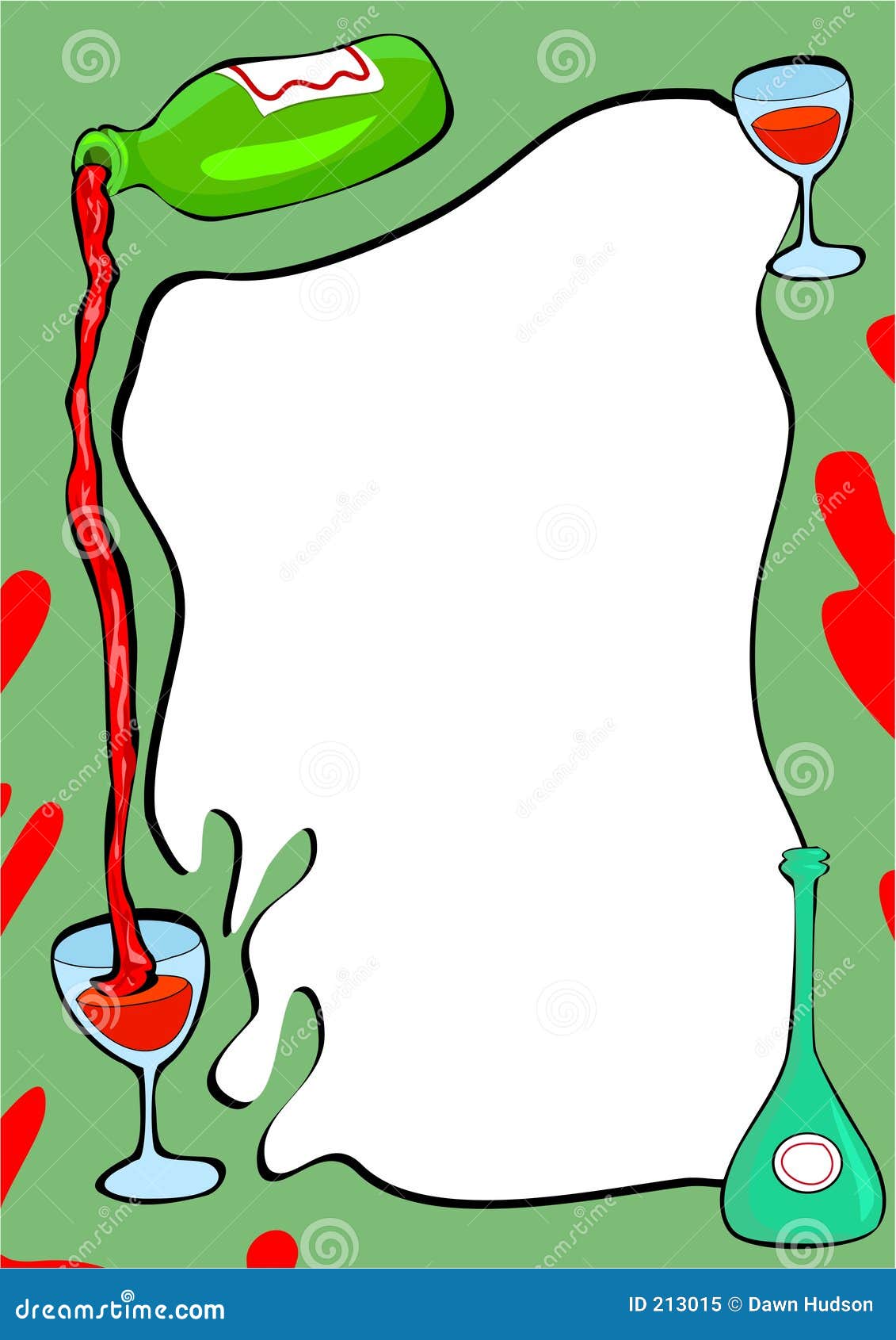 Wine border stock illustration. Illustration of wine, occasions - 213015