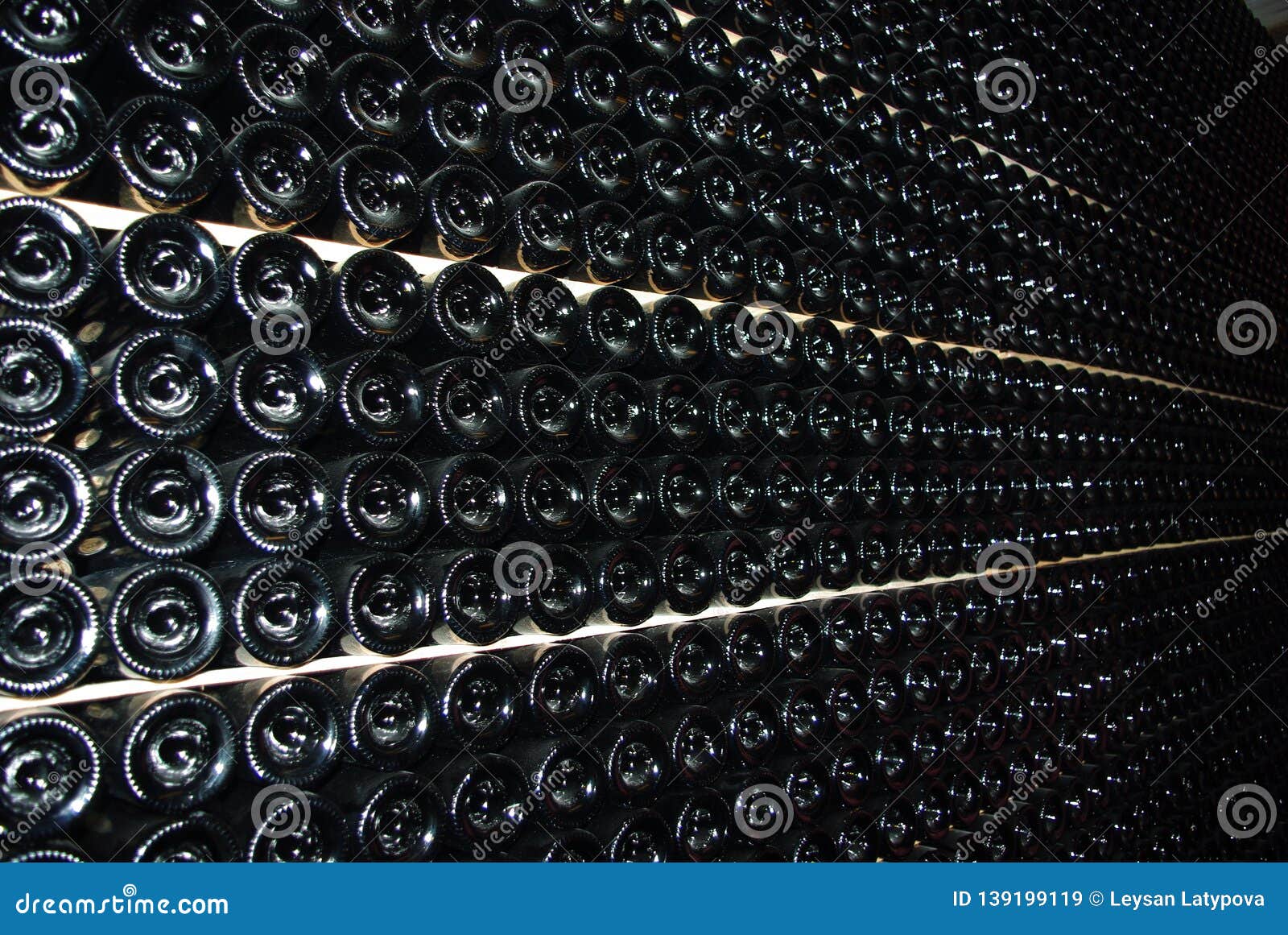 Wine Bottle Bottoms Wall, Wine Storage Stock Image - Image of pattern ...