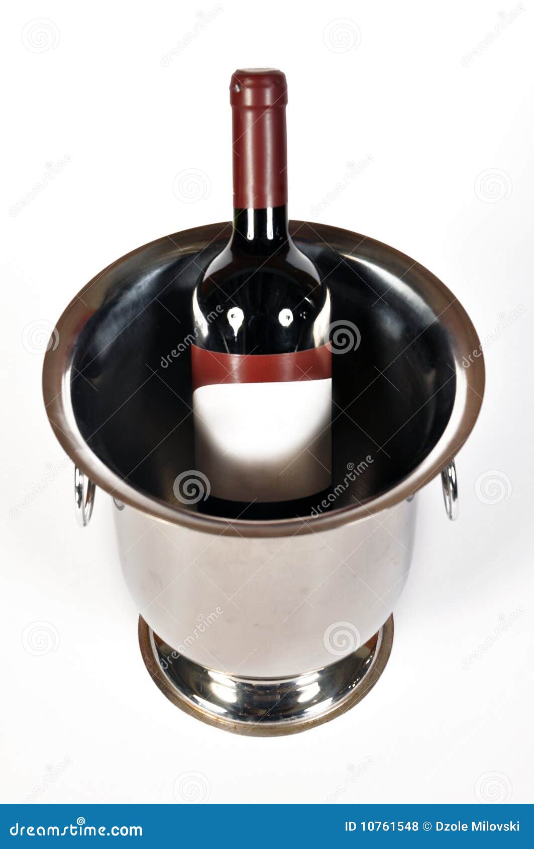 Wine bottle in bucket stock photo. Image of hessian, wine - 10761548