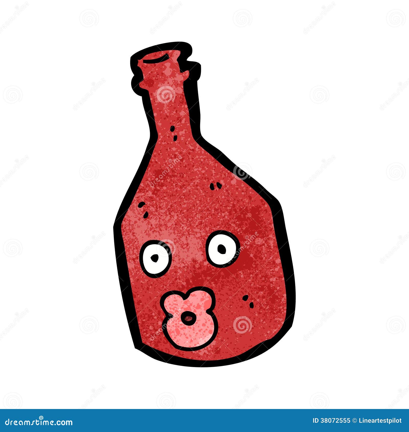 Wine Bottle Cartoon Character Stock Illustration - Illustration of ...