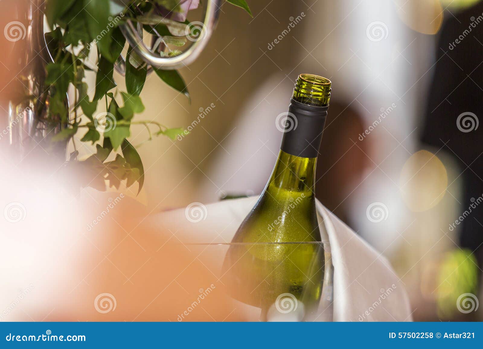 Wine Bottle Chilling in Ice Stock Photo - Image of beverage, holiday ...