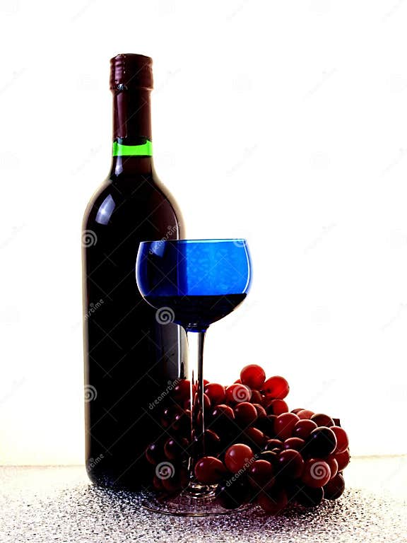 Wine Bottle & Glass Abstract Stock Image - Image of bowl, abstract ...