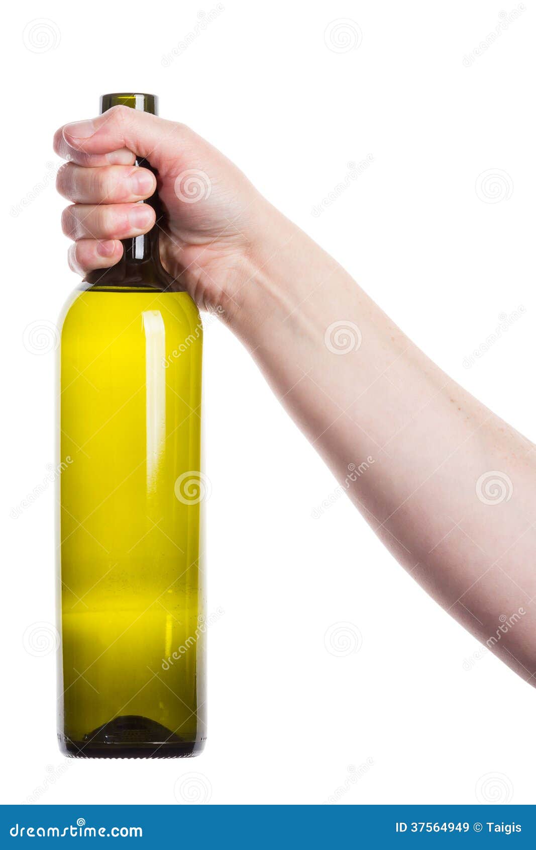 Wine bottle in the hand stock image. Image of beverage - 37564949