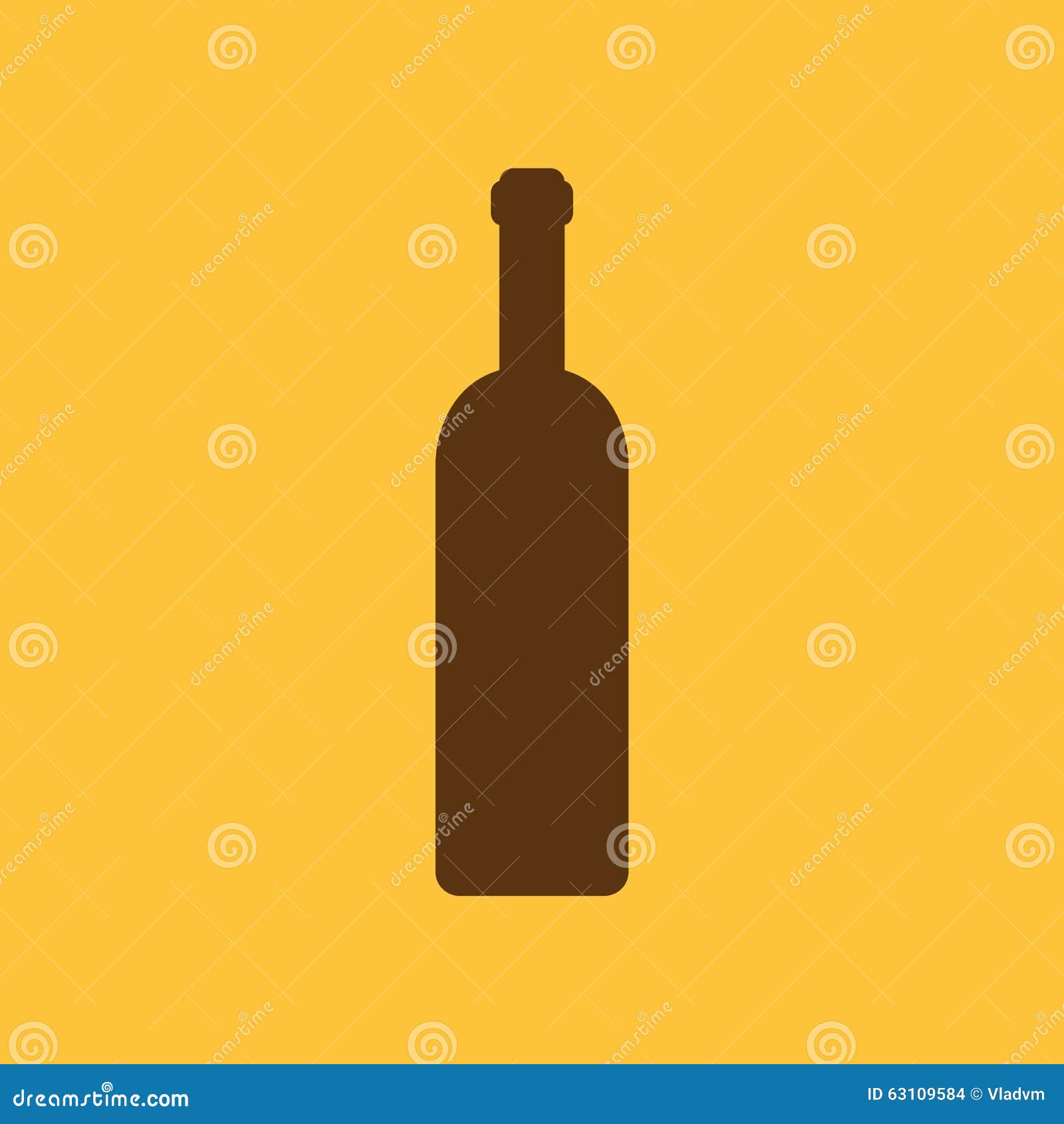 The Wine Bottle Icon. Bottle Symbol Stock Illustration - Illustration ...