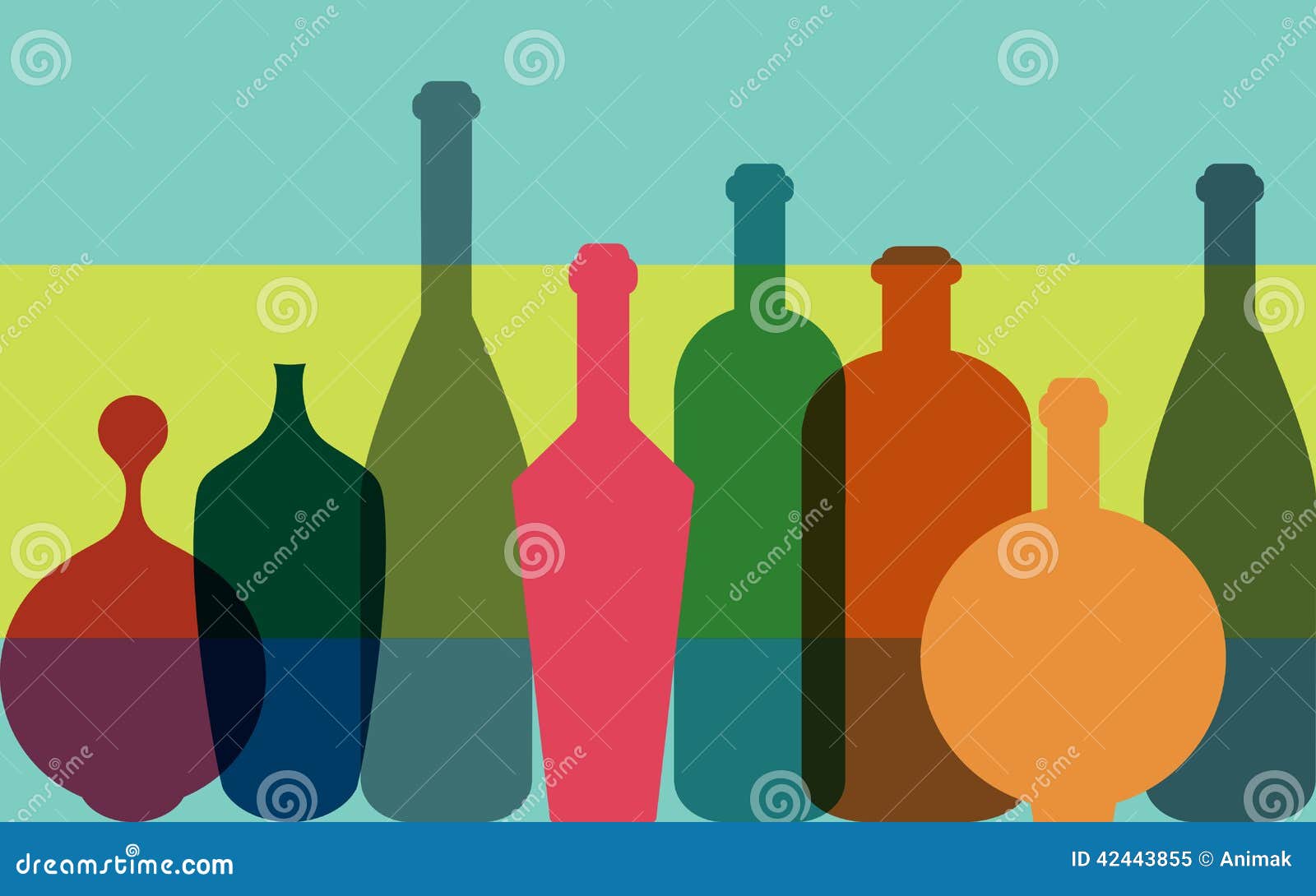 Wine Bottle Illustration. Vector. Stock Vector - Illustration of ...
