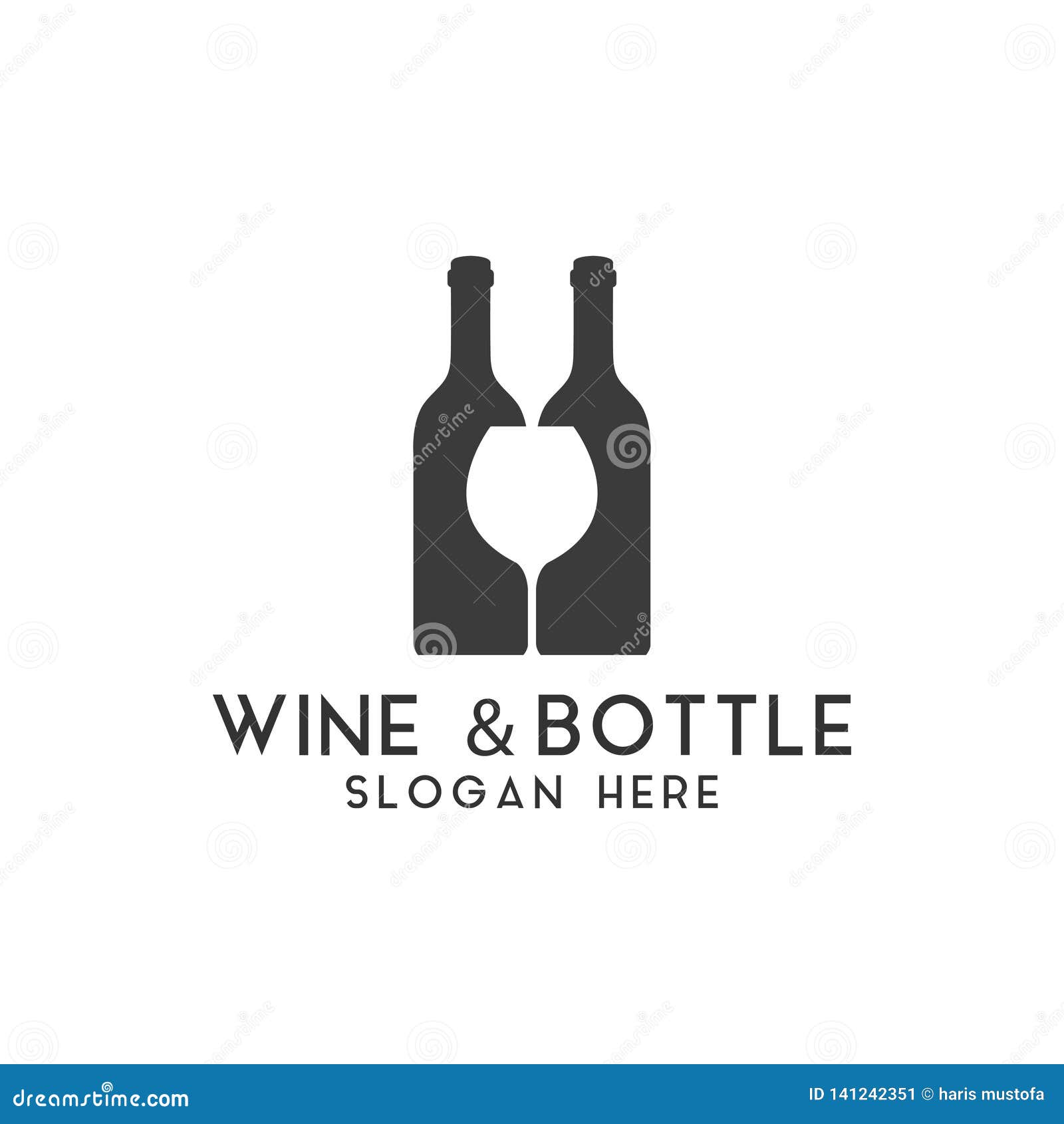 Wine Bottle Logo Design Template Vector Isolated Stock Illustration ...
