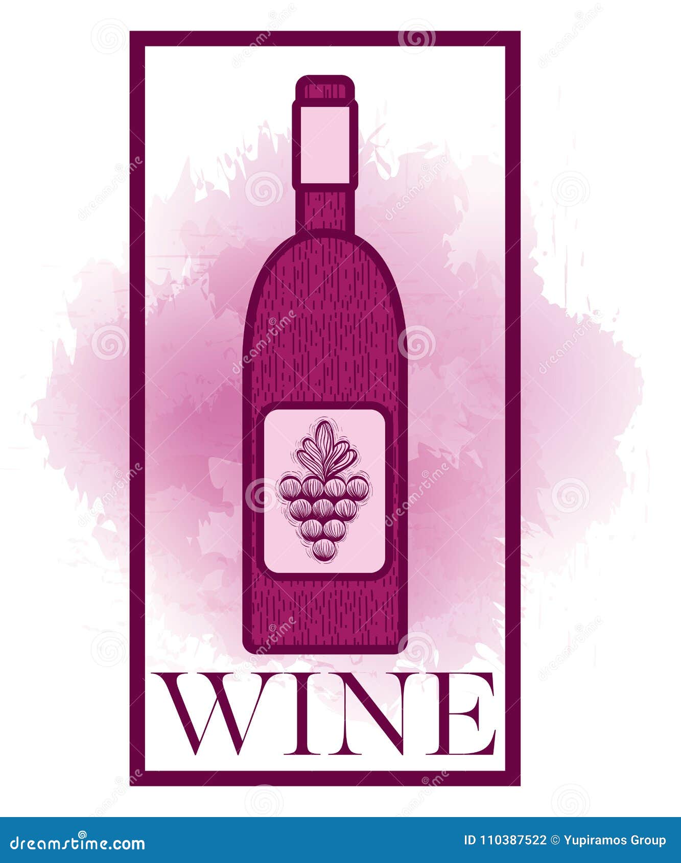 Wine bottle symbol stock vector. Illustration of concept - 110387522