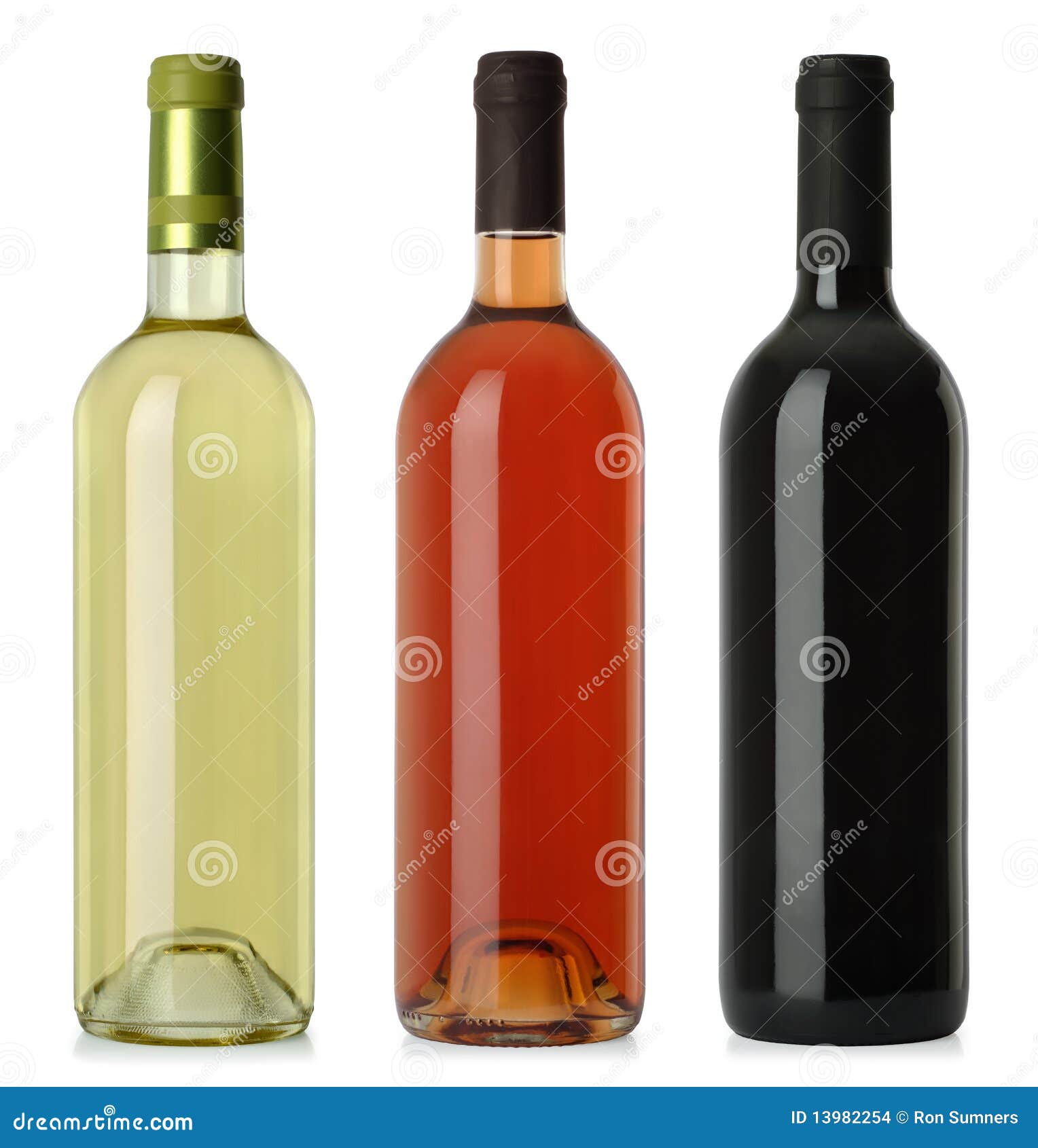 Wine Bottles Blank No Labels Stock Photo - Image of isolated, beverage ...