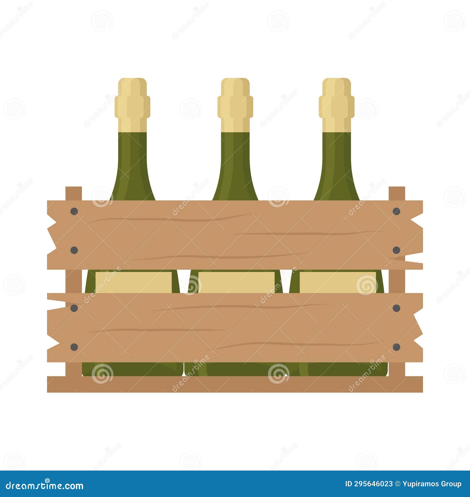 Wine bottles box stock vector. Illustration of vector - 295646023