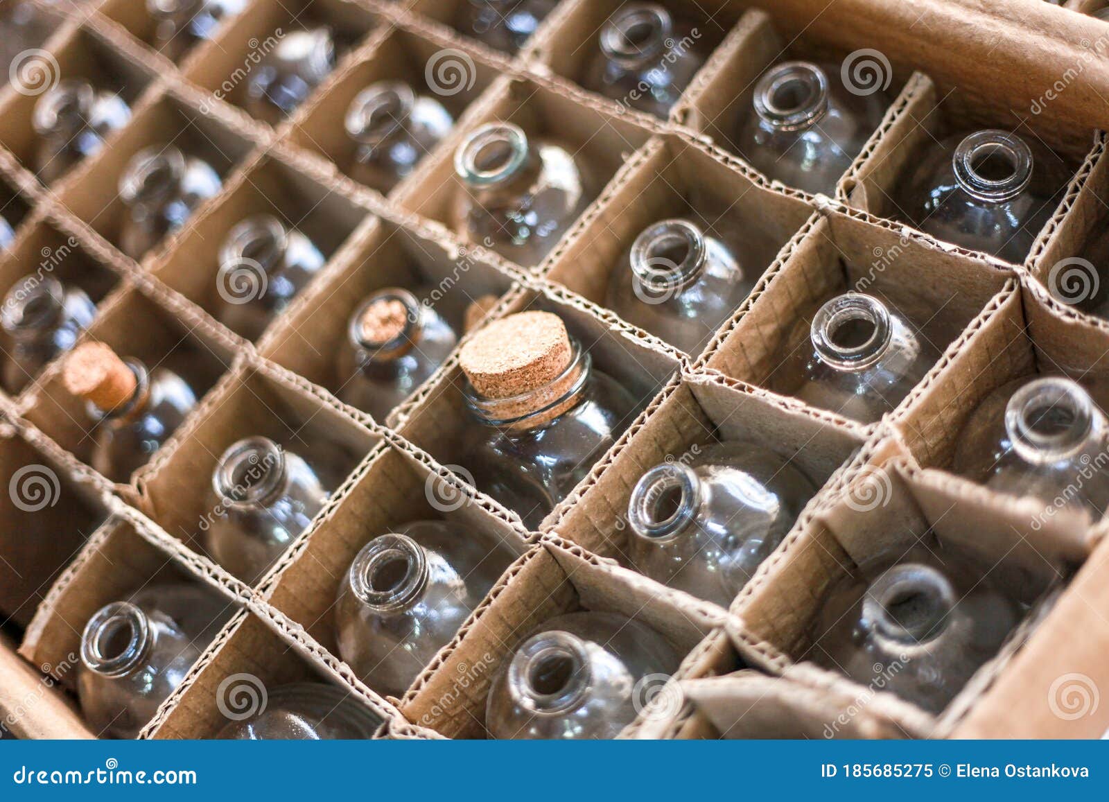 Wine Bottles in a Cardboard Box Stock Image - Image of package, shape ...