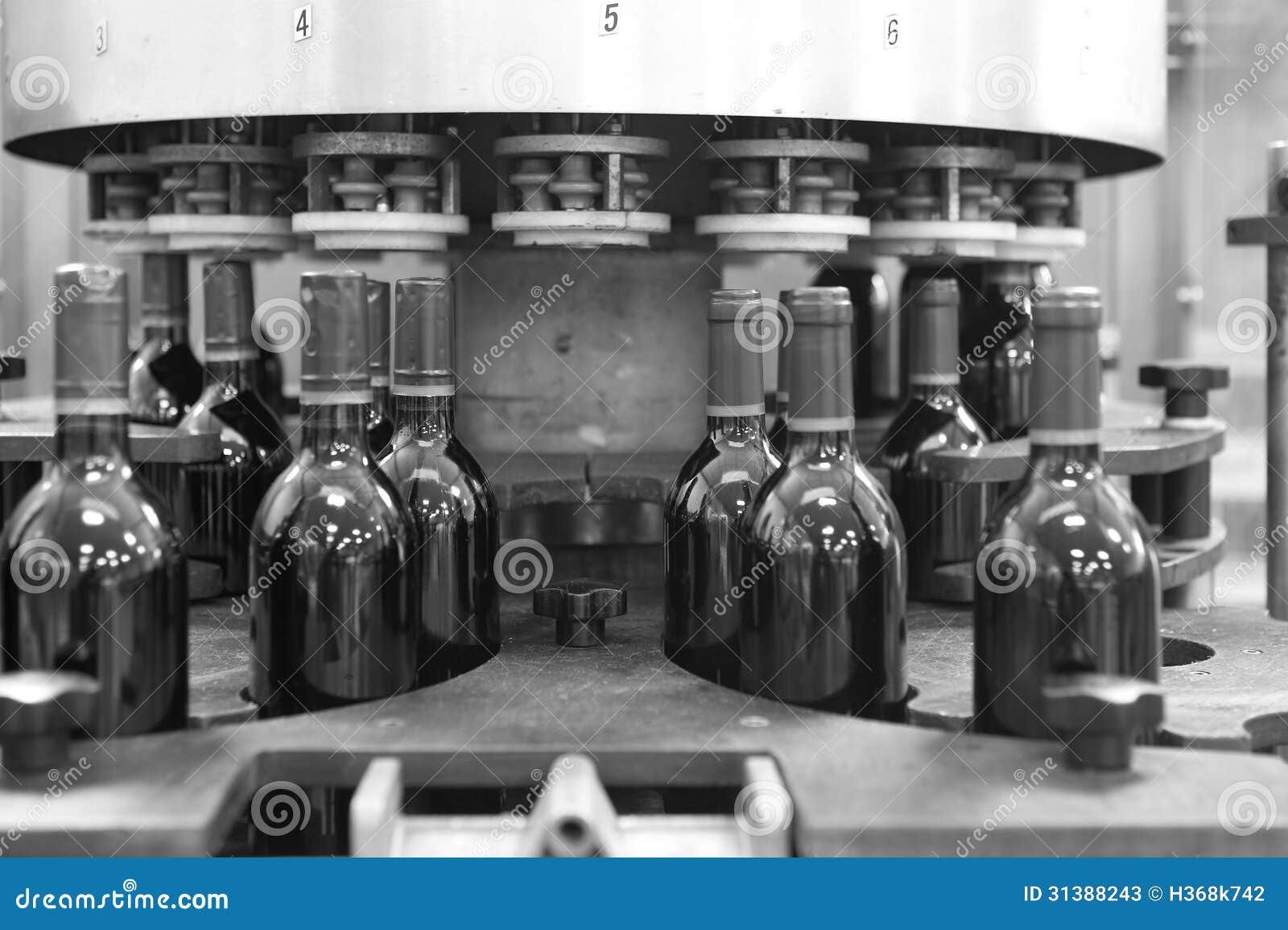 Wine bottling plant stock image. Image of objects, automated - 31388243