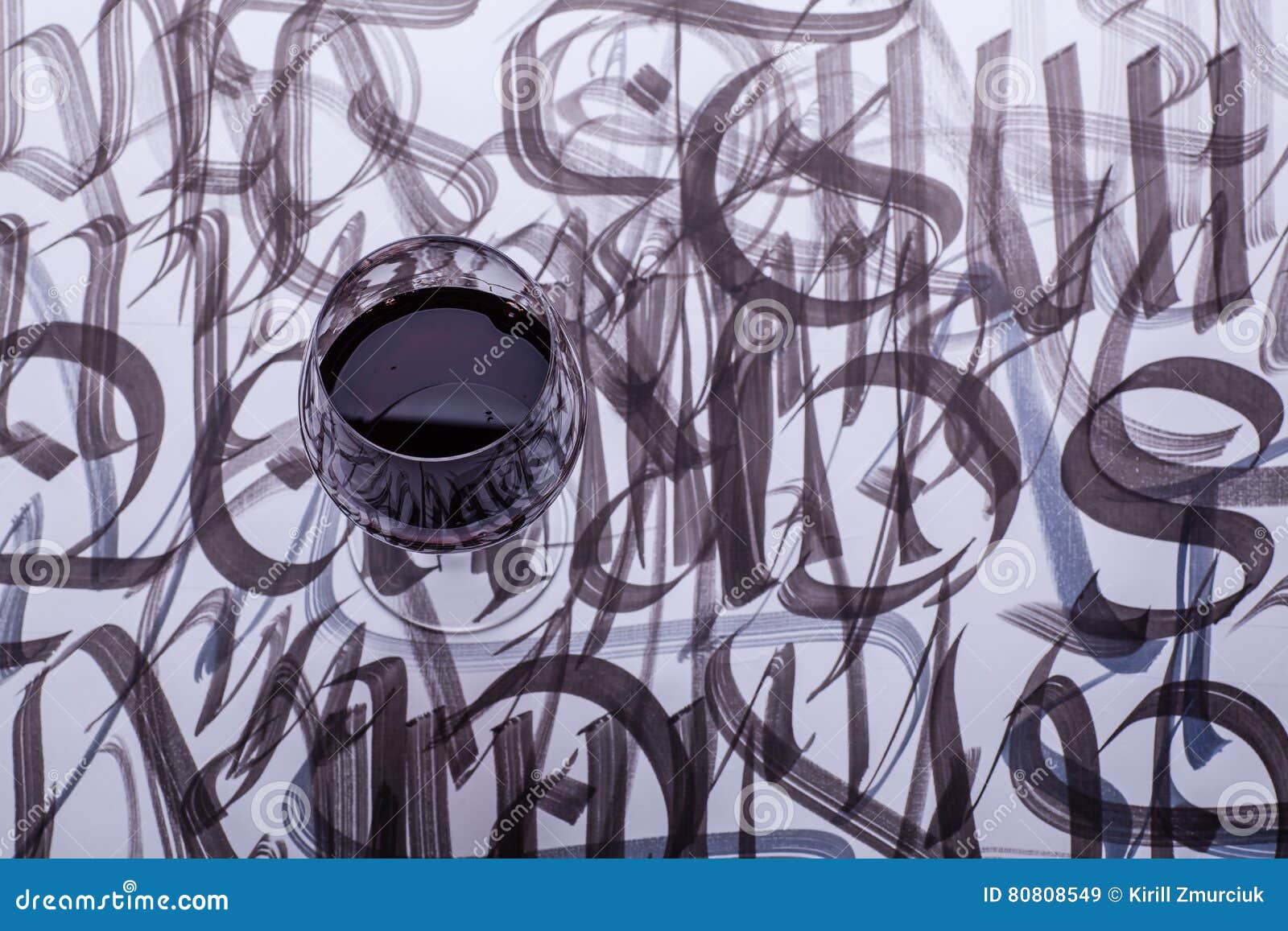 Wine And Calligraphy Stock Image Image Of Practice Alcohol 80808549