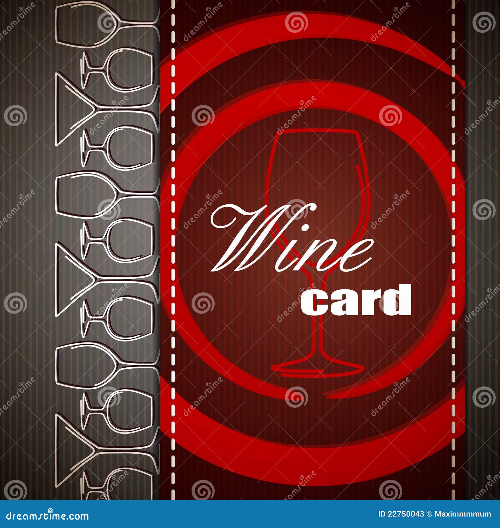 Wine card design stock illustration. Illustration of elegance - 22750043