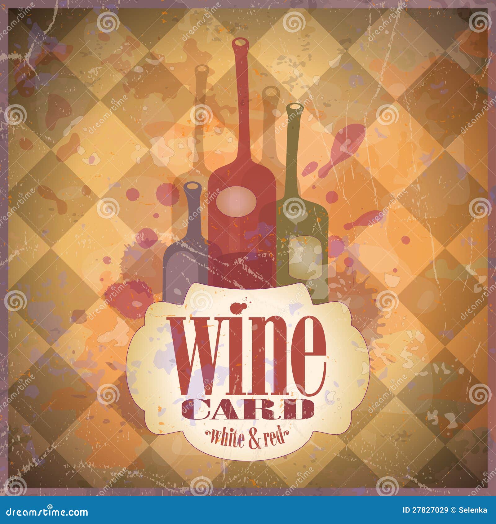 Wine Card design template. stock vector. Illustration of menu - 27827029