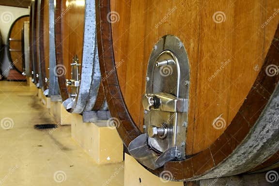 Wine Casks or Barrels stock photo. Image of storage, winemaking - 15848540