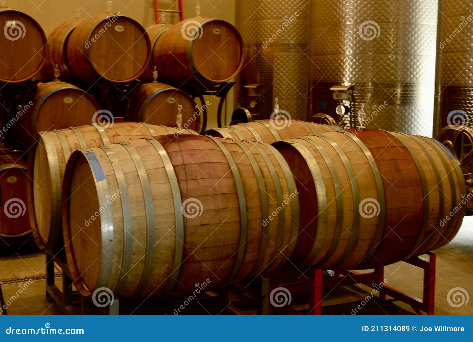 Wine Casks at a Virginia Winery Stock Image - Image of storage ...