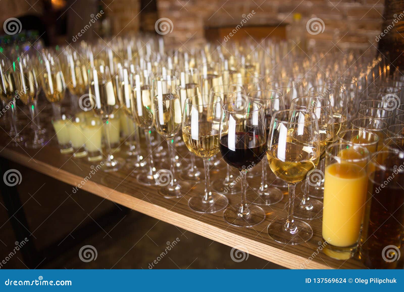 Wine catering for guests stock photo. Image of glass - 137569624