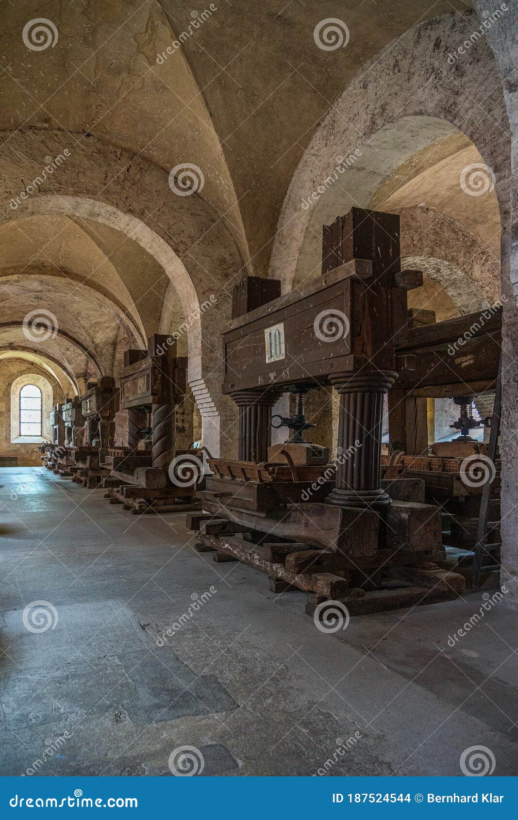 Wine Cellar in the Monastery Eberbach Stock Photo - Image of winepress ...