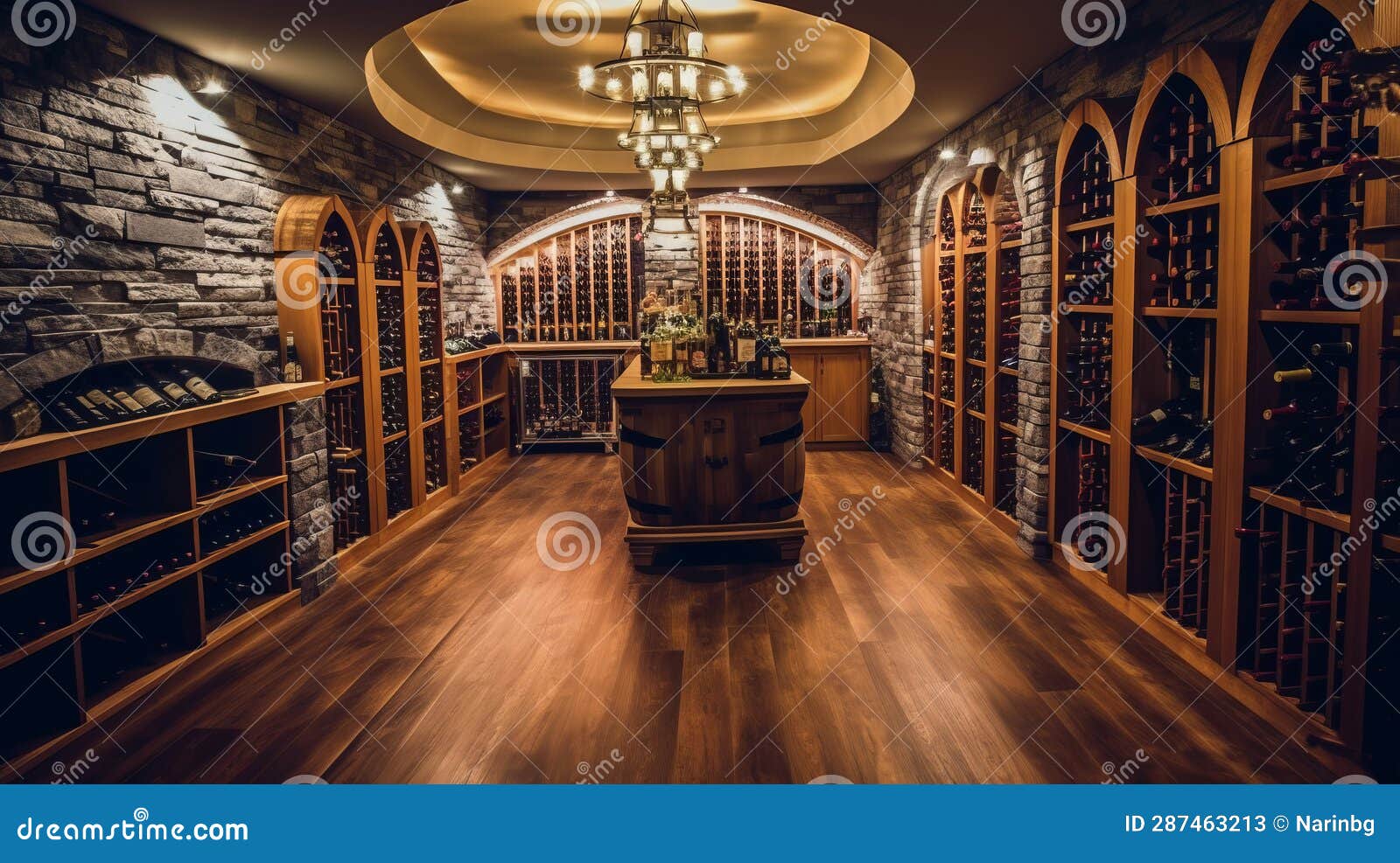 The Wine Cellar Room of a Beautiful Bright Modern Style House. AI ...