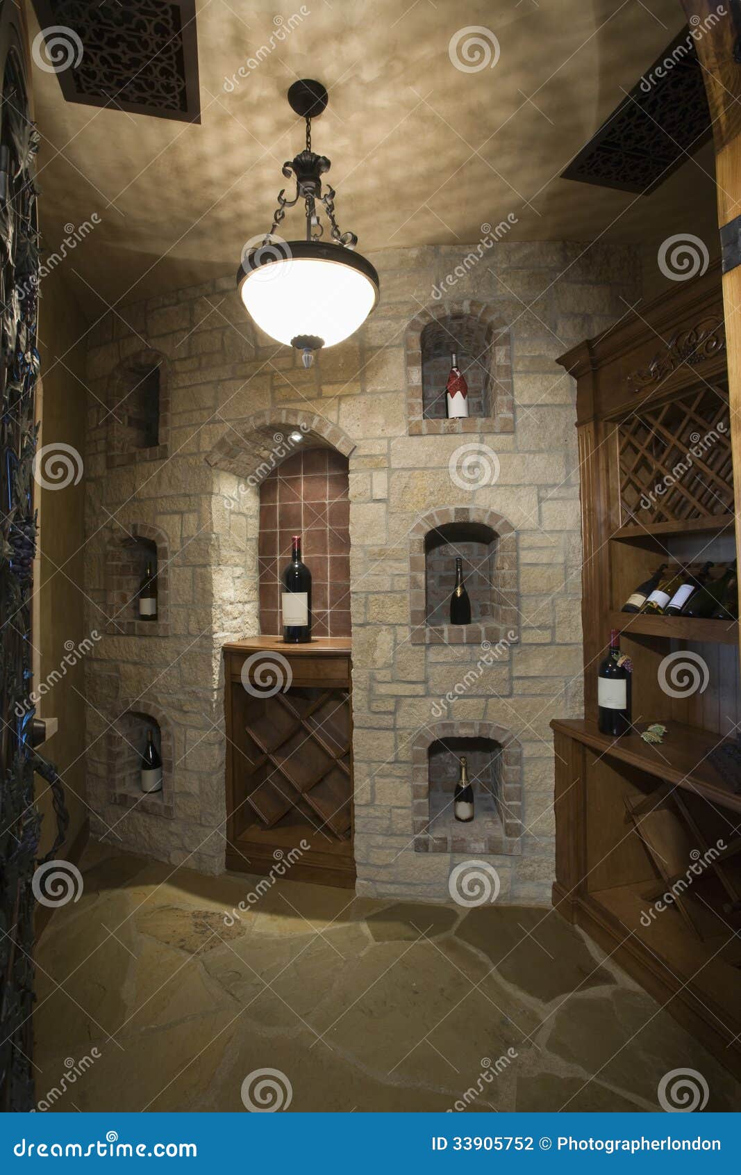 Wine Cellar stock photo. Image of showcase, storage, apartment - 33905752