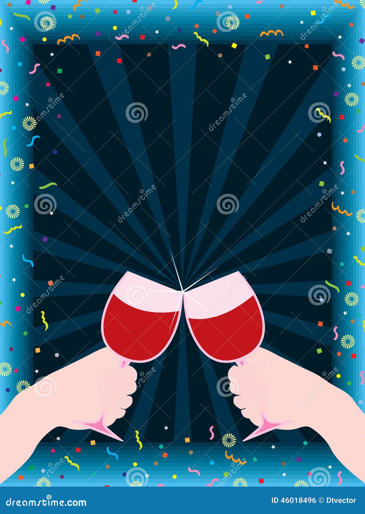 Wine Cheer Up stock vector. Illustration of cheer, design - 46018496