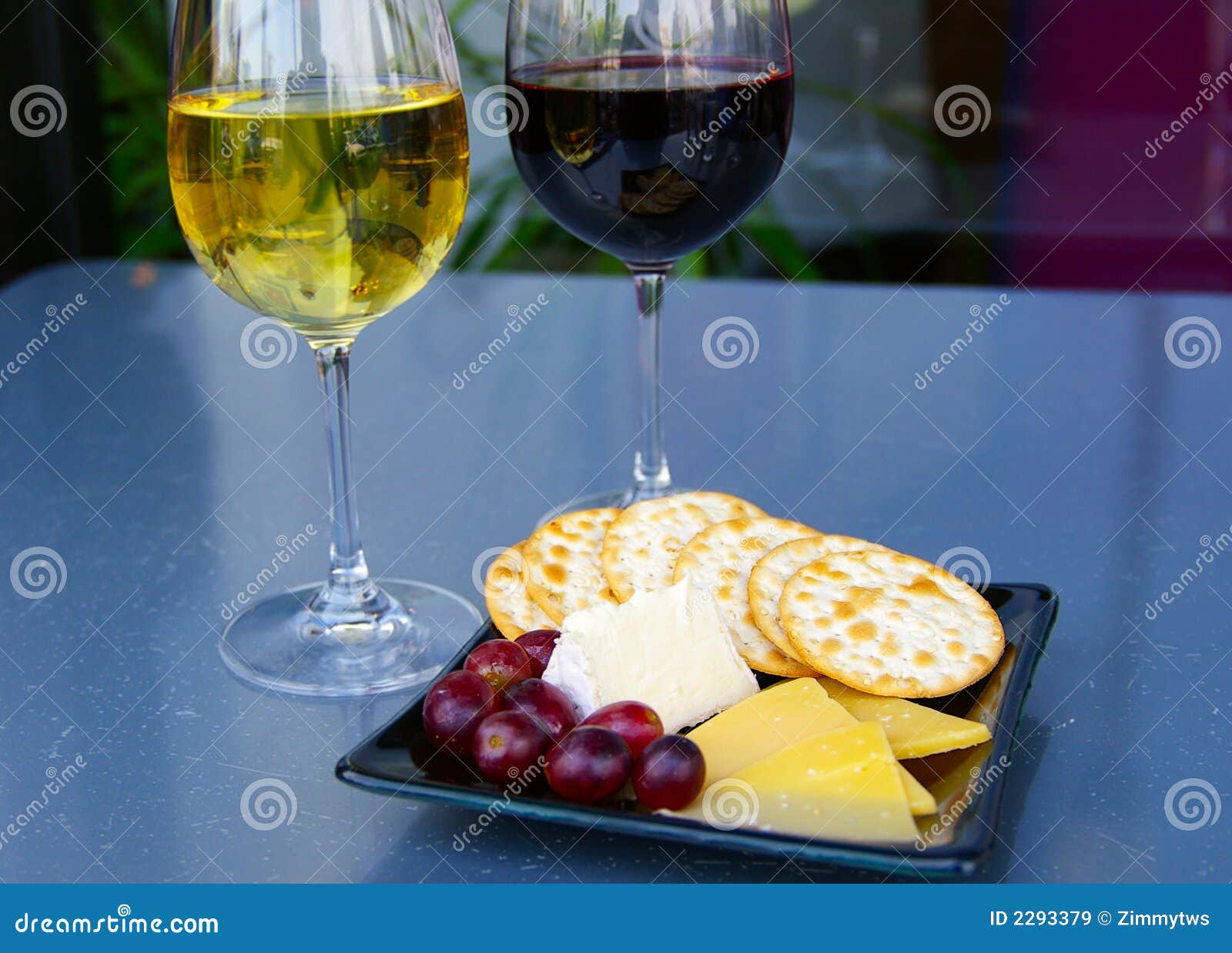 Wine and cheese plate stock image. Image of plate, diet - 2293379