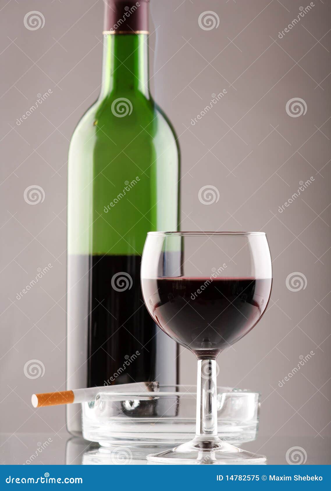 Wine with cigarette stock image. Image of cigarette, luxury - 14782575