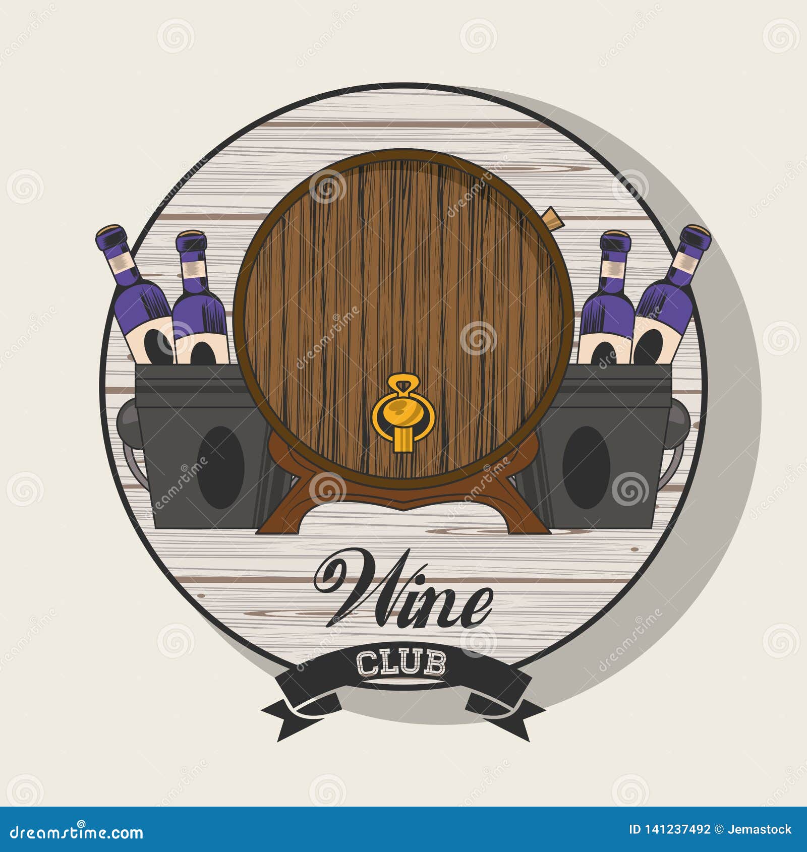 Wine club emblem stock vector. Illustration of pouring - 141237492