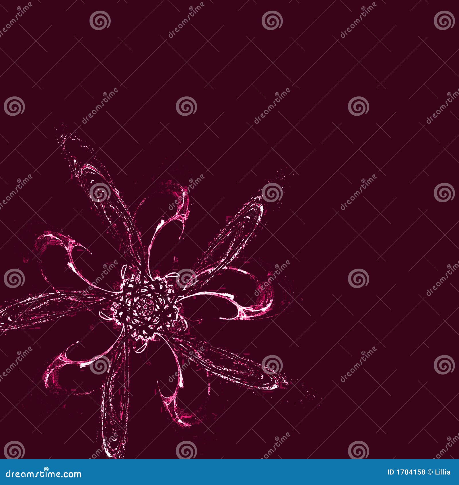 Wine-coloured Background with Flower Stock Illustration - Illustration ...