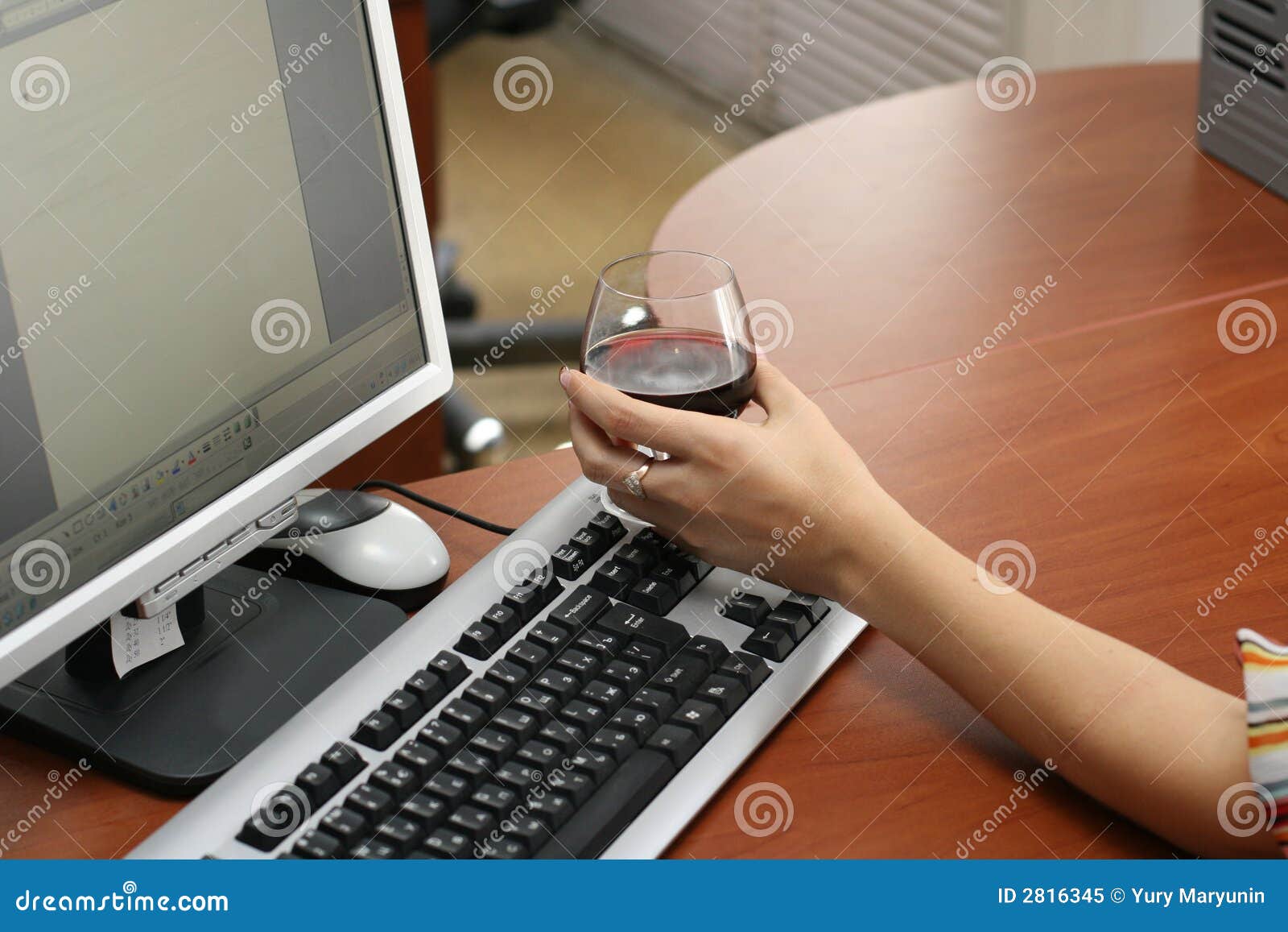 Wine and computer stock image. Image of play, incentive - 2816345