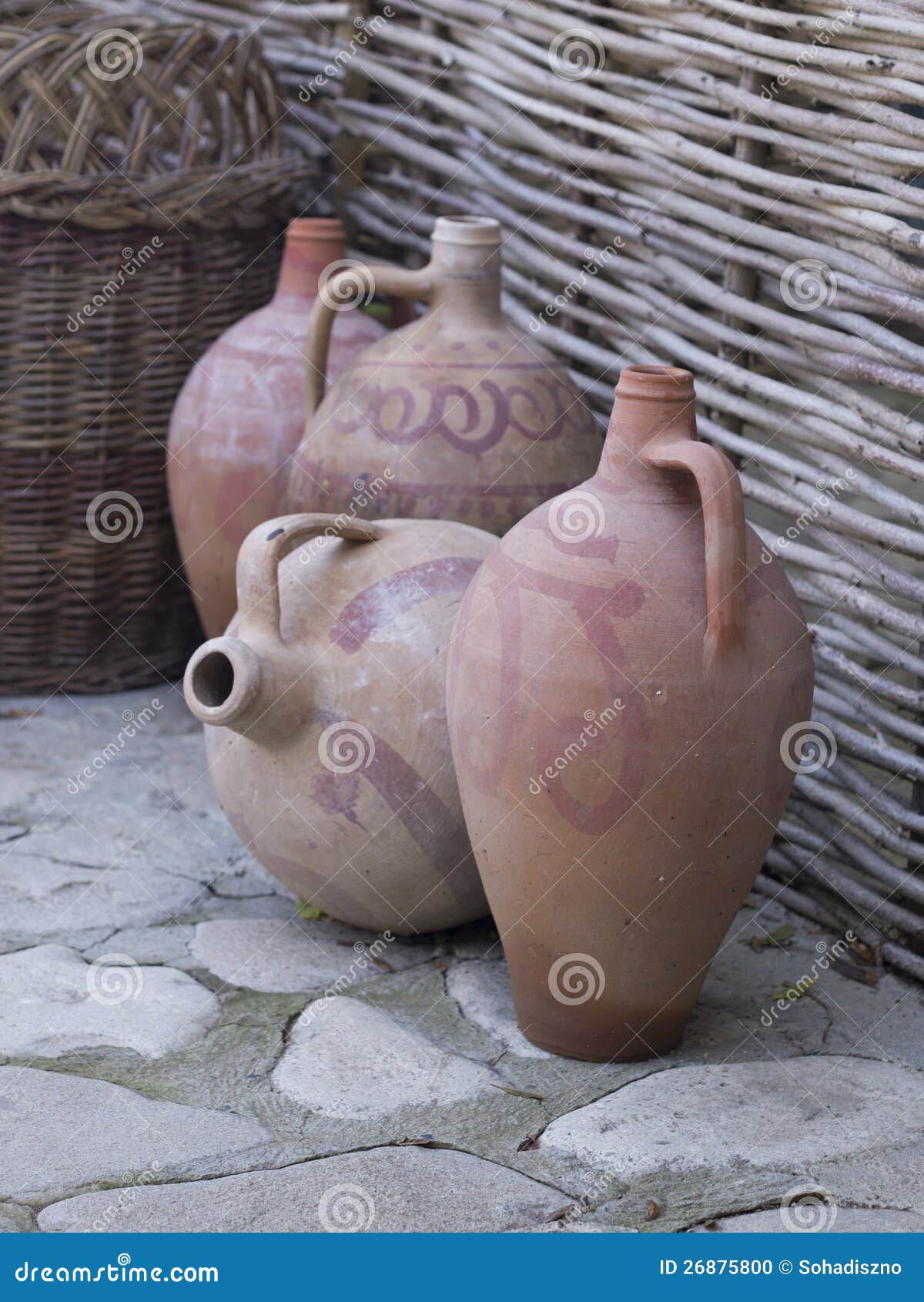 Wine containers stock photo. Image of painted, georgia - 26875800