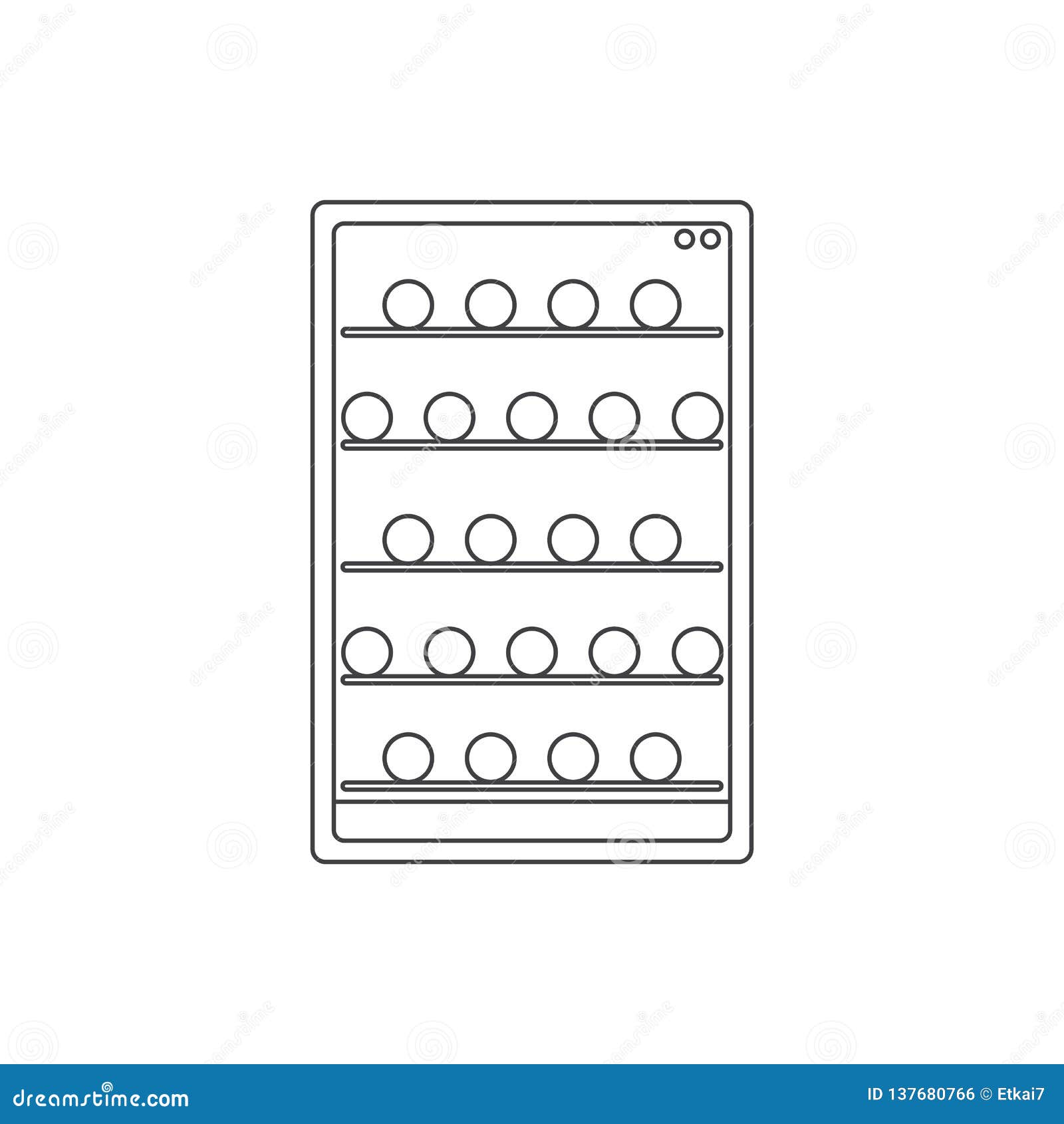 Wine Cooler Outline Icon Vector Design Illustration Stock Vector ...
