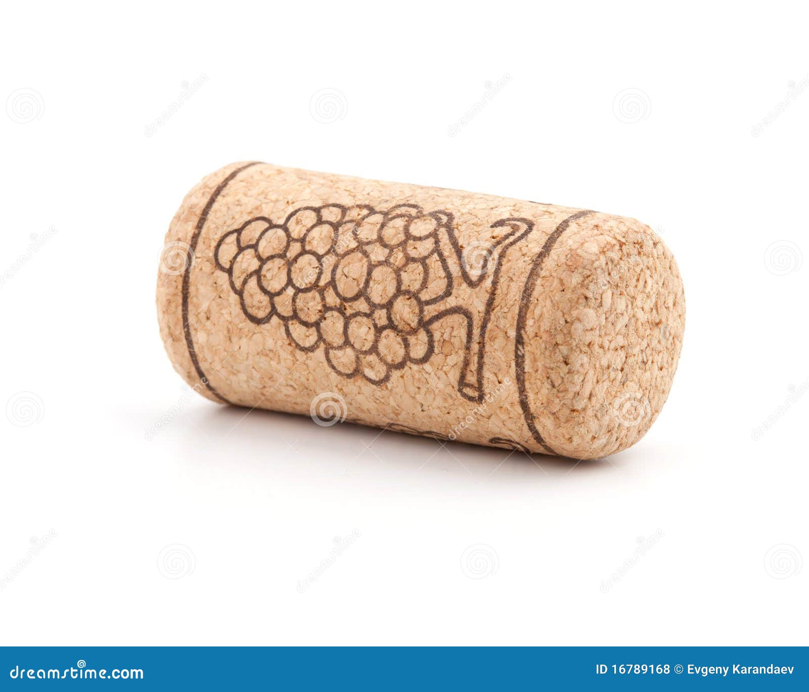 Wine Cork with Grape Illustration Stock Photo - Image of merlot, color ...