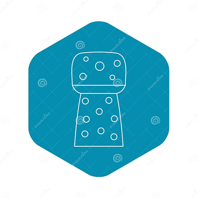 Wine Cork Icon, Outline Style Stock Vector - Illustration of stopper ...