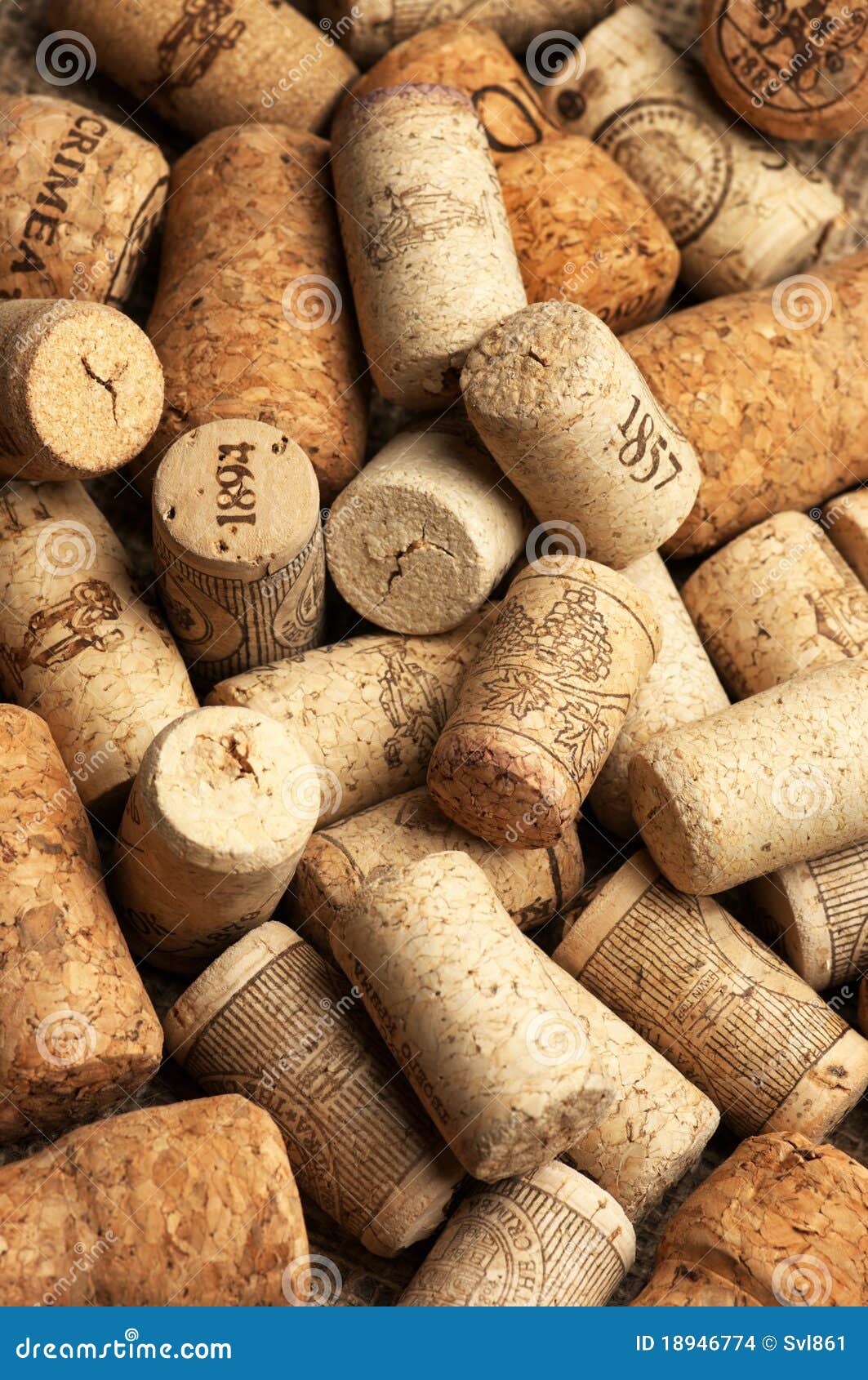 Wine corks stock photo. Image of winery, brown, beverage - 18946774